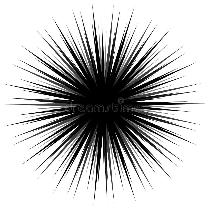 Abstract Bursting, Spiky Shape. Monochrome Vector Design Element Stock ...