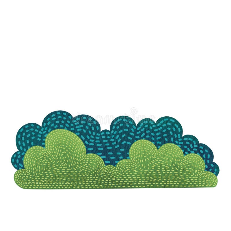 Abstract Bush of Tree Illustration for Decoration on Nature Landscape ...