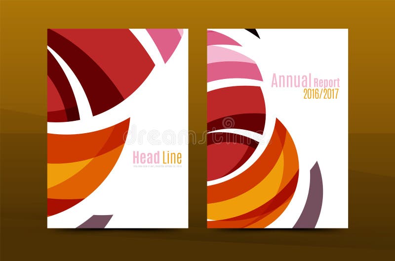 Abstract Business Annual Report Brochure Cover, Wave Pattern Stock ...