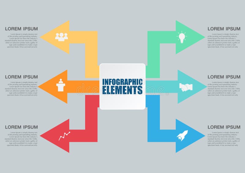 Abstract Business Arrow Info Graphic. Stock Vector - Illustration of ...