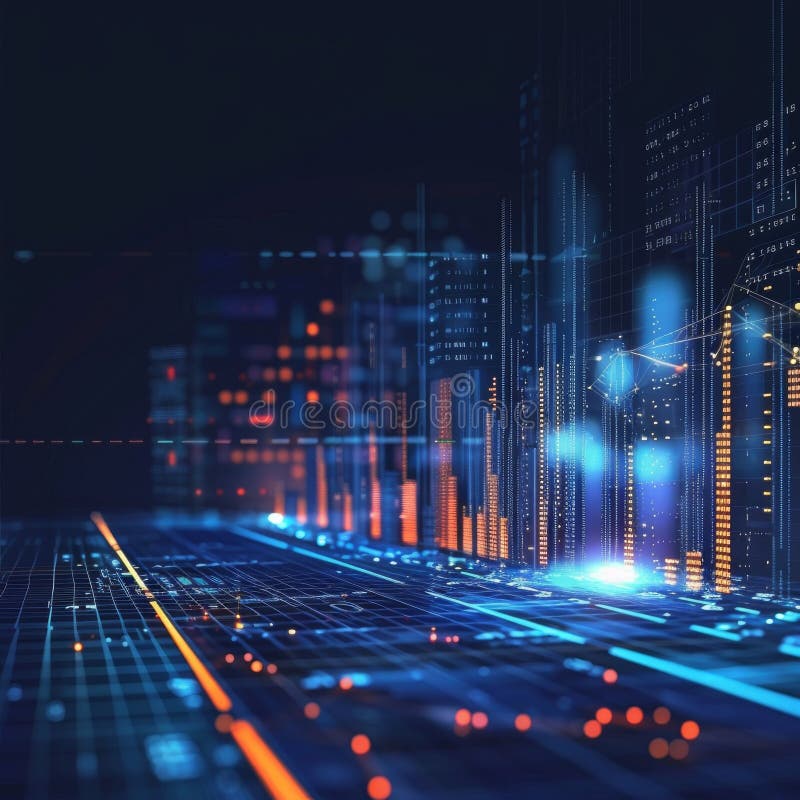 Abstract Business Background with Data-driven Design. Stock ...