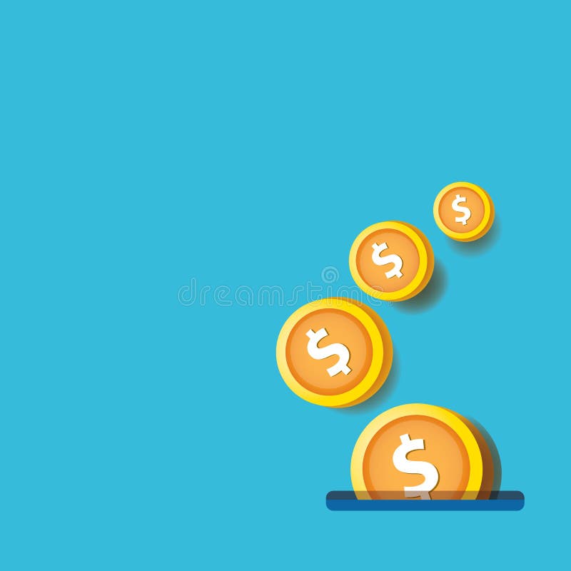 Abstract Business Background with Falling Coins. Stock Vector ...