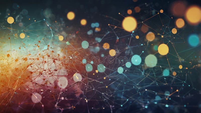 Abstract Business Background Internet Network Effect Stock Illustration ...