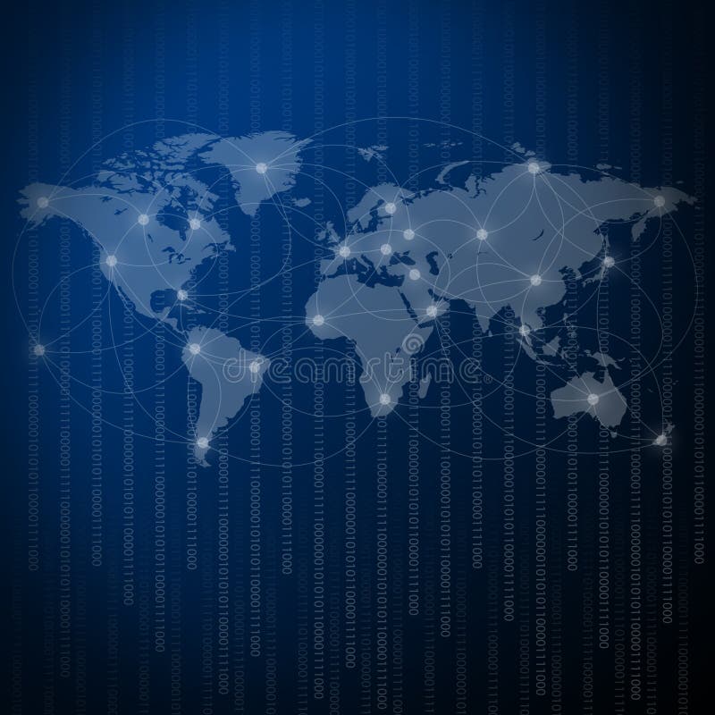 Abstract Business Background Map Blue Color Stock Illustration ...