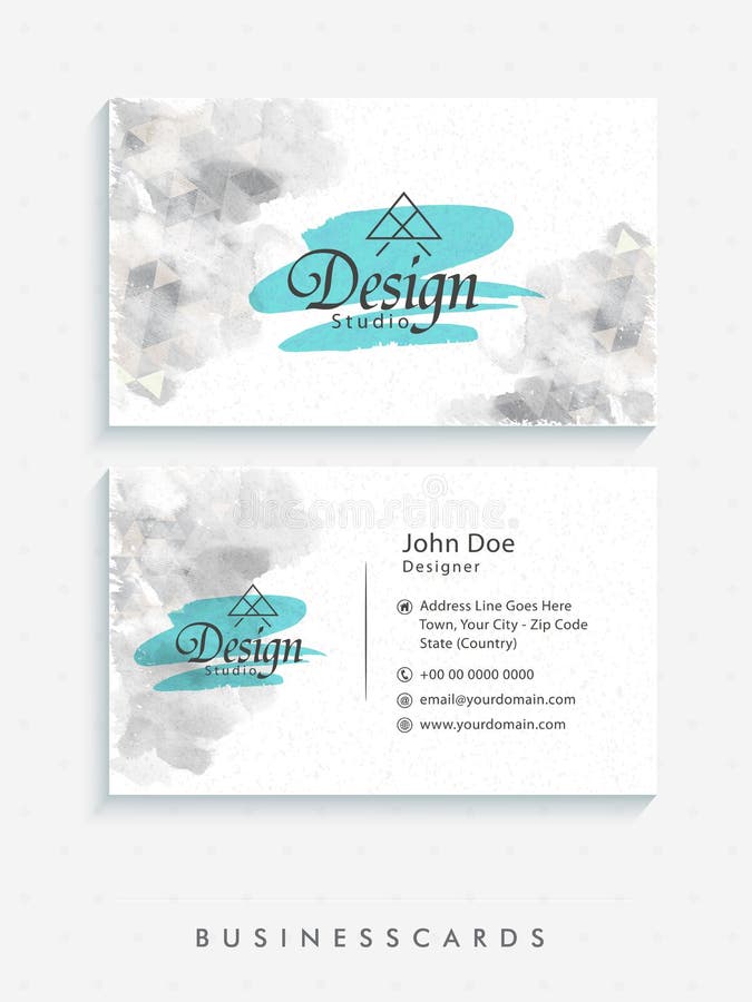 Abstract Business Card Set. Stock Illustration - Illustration of card ...