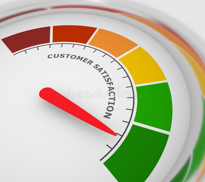 Creative Illustration of Rating Customer Satisfaction Meter. Abstract ...