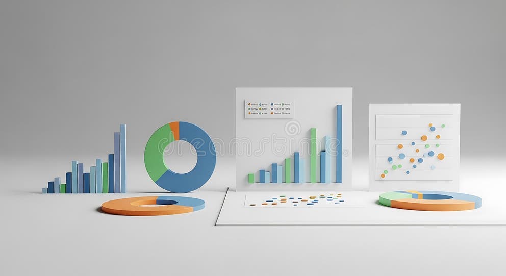 Abstract Business Data Visualization Stock Illustration - Illustration ...