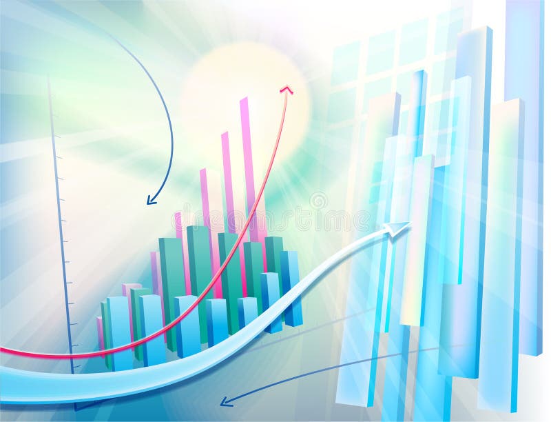 Abstract business graph stock vector. Illustration of increase - 17299133