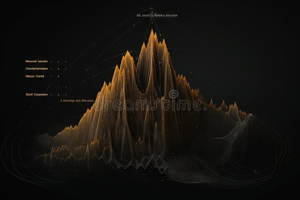 Abstract Business Graph in Mountain Style. Data Bars Concept Element ...