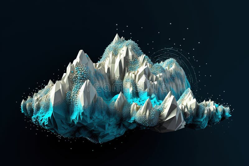 Abstract Business Graph in Mountain Style. Data Bars Concept Element ...