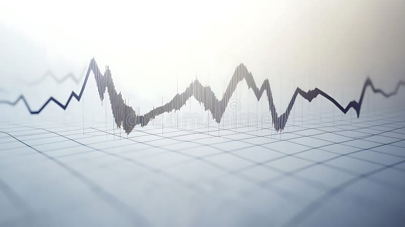 Abstract Business Graphs on a Grid, Sharp Lines, Minimalist Style Stock ...