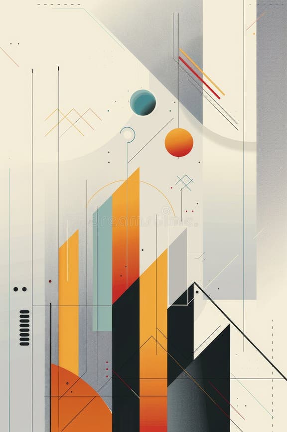 Abstract Business Growth Chart - Colorful Geometric Shapes - Modern ...