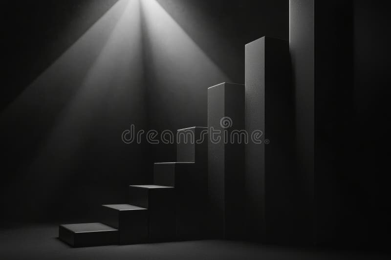 Abstract Business Growth Concept with Upward Direction and Lighting ...
