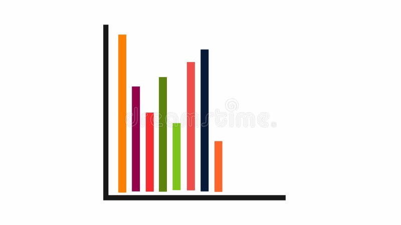 Abstract Business Growth and Graph Chart Icon Animation Background ...