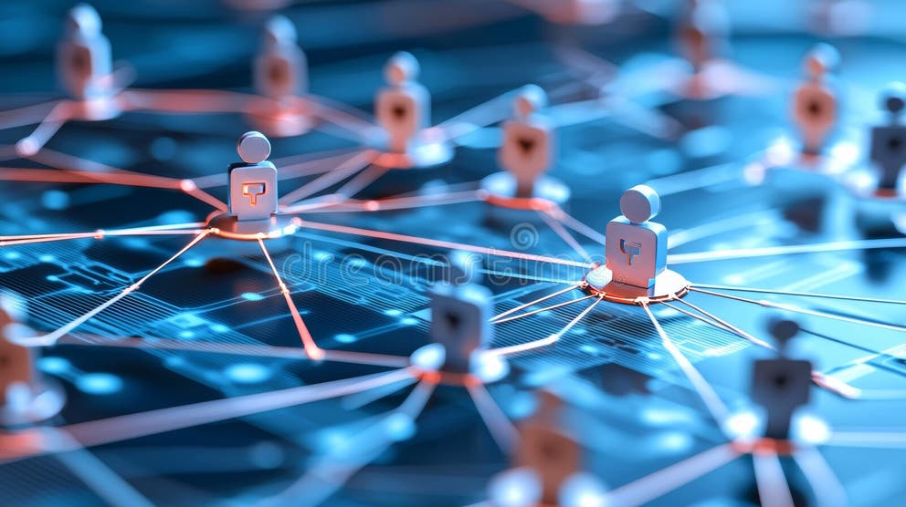 An Abstract Business Hierarchy Diagram with a Virtual Workflow ...