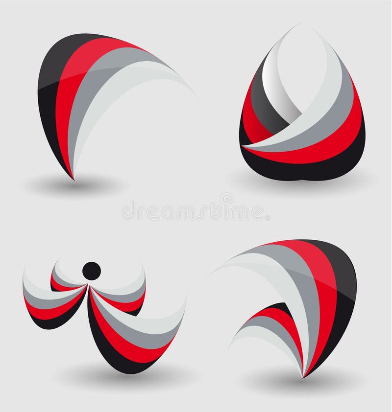 Abstract business icon set stock vector. Illustration of design - 40185475