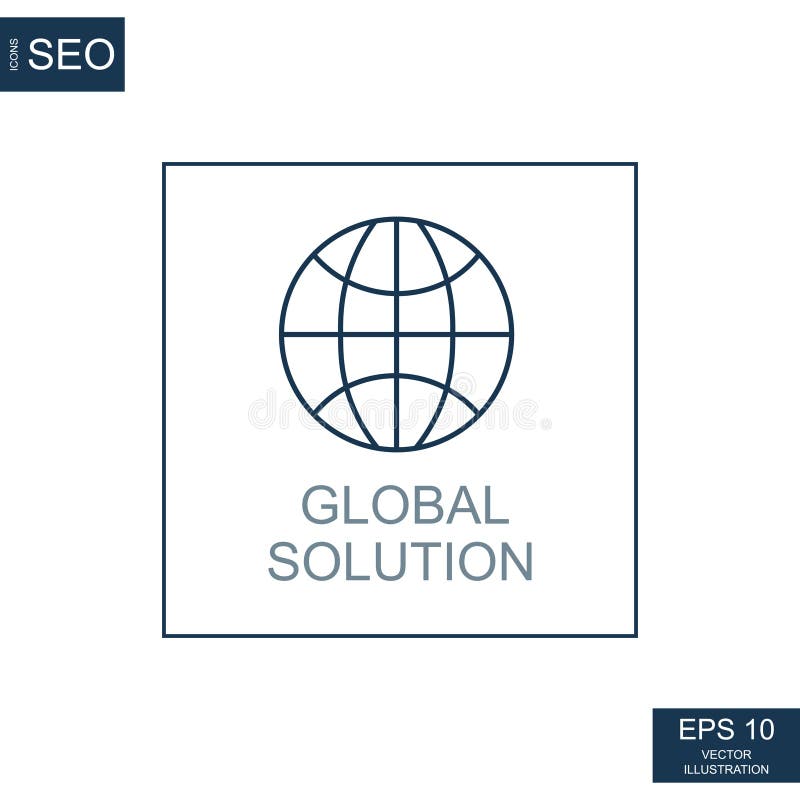 Abstract Business Icons, CEO Global Solution - Vector Stock Vector ...