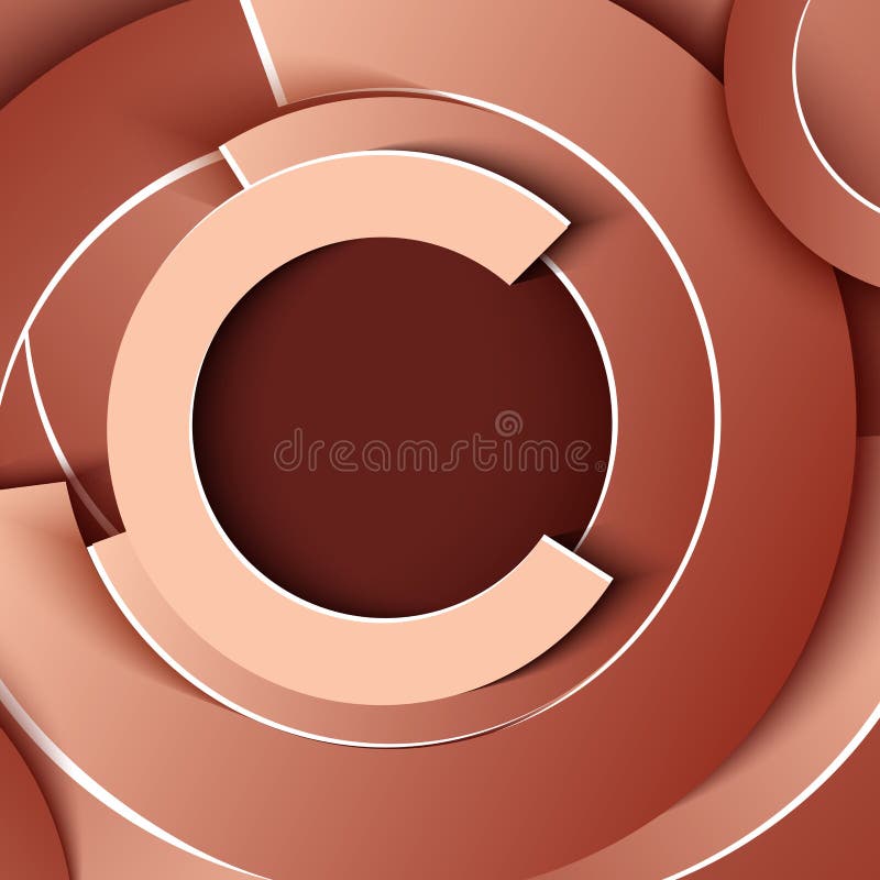 Business Layout of Circle Shapes in Beige and Brown Shades Stock Vector ...