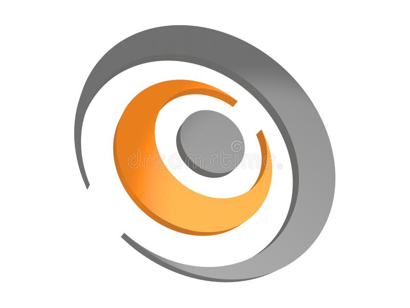 Abstract Business Logo in Gray and Orange Colors Stock Illustration ...