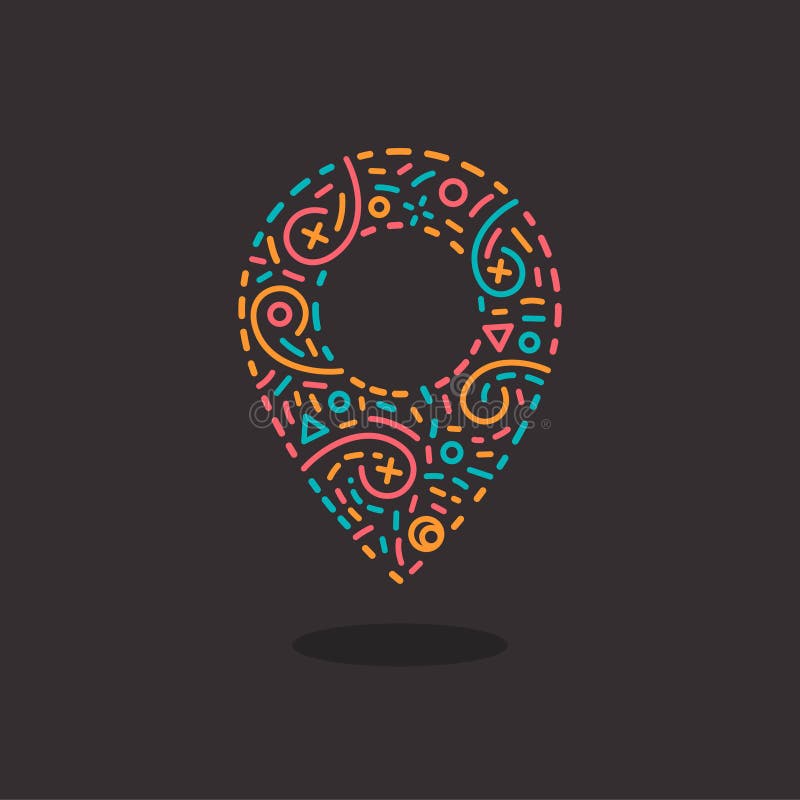 Abstract Business Logo Icon with Location Stock Vector - Illustration ...