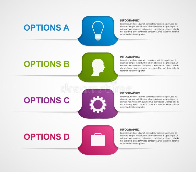 Abstract Business Options Infographics Template. Stock Vector ...