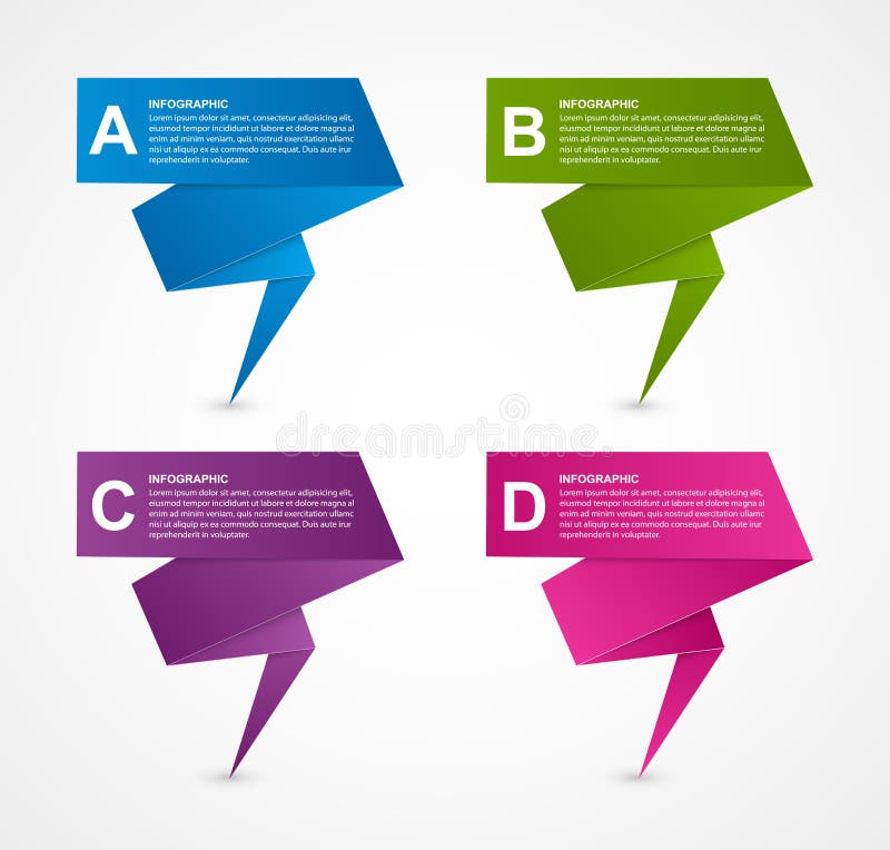 Abstract Business Options Paper Infographics Template. Stock Vector ...