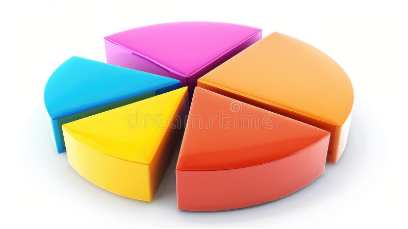 Abstract Business Pie Chart Made from Colored Parts. Business Pie Chart ...
