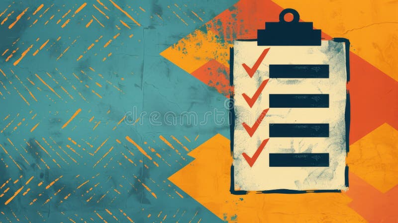 Abstract Business Planning with a Checklist and Arrows Stock ...