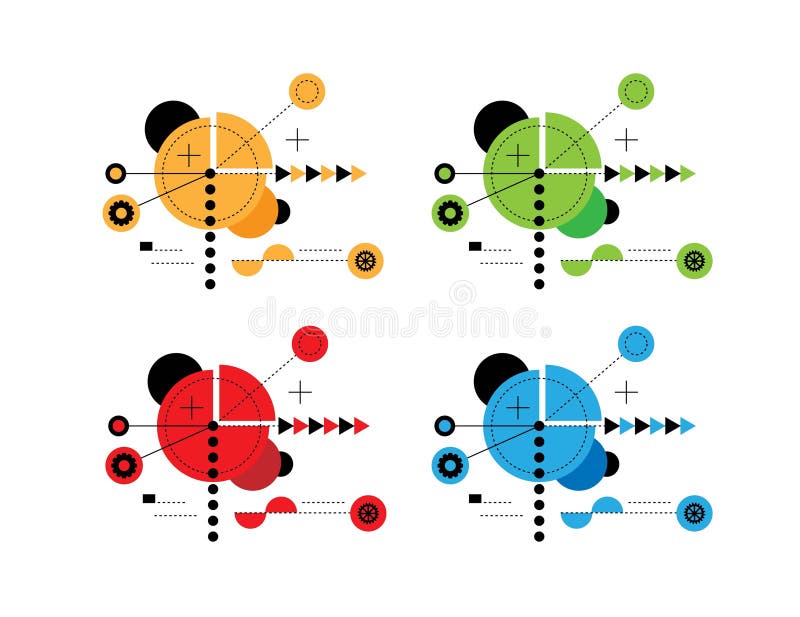 Abstract Business Sales Graph Hi Tech Design Line Art 1 Stock Vector ...
