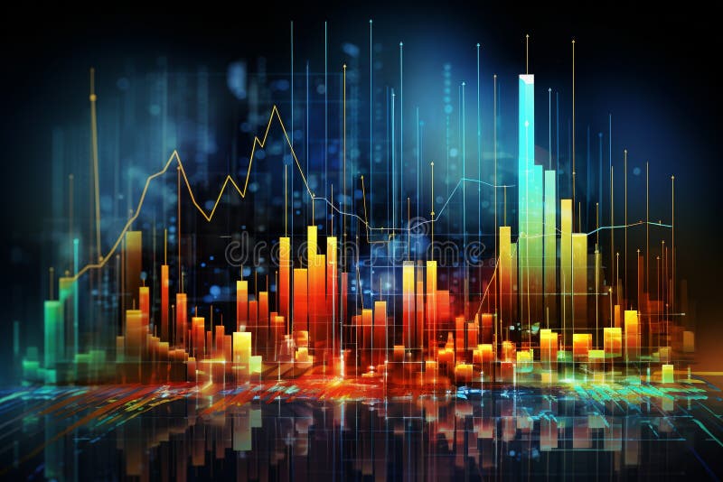 Abstract Business: Stock Market Charts and Graphs Stock Illustration ...