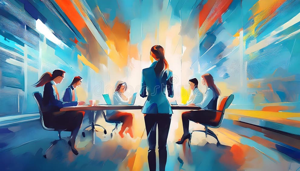 Abstract Business Teamwork with Motion Blur and Movement Stock ...