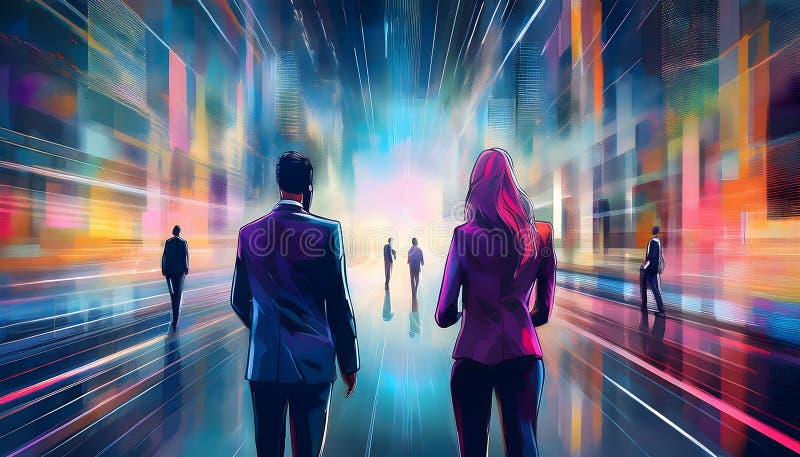 Abstract Business Teamwork with Motion Blur and Movement Stock ...