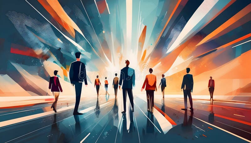 Abstract Business Teamwork with Motion Blur and Movement Stock ...