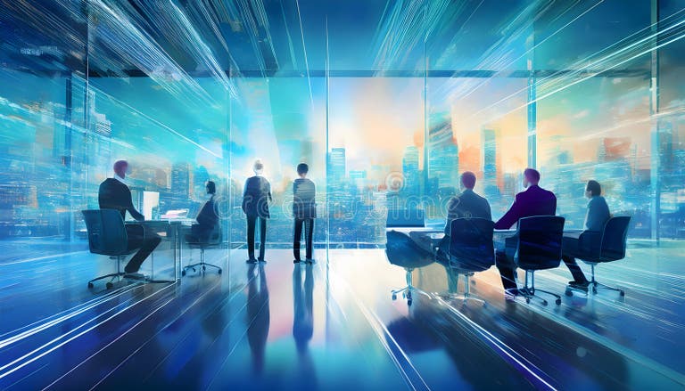 Abstract Business Teamwork with Motion Blur and Movement Stock ...