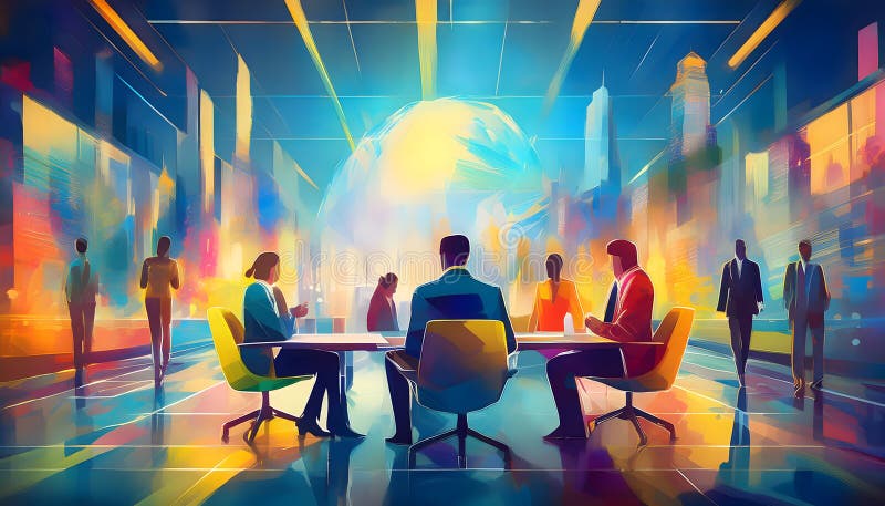 Abstract Business Teamwork with Motion Blur and Movement Stock ...