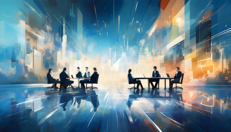 Abstract Business Teamwork with Motion Blur and Movement Stock ...