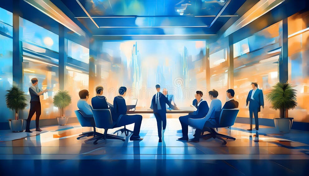 Abstract Business Teamwork with Motion Blur and Movement Stock ...