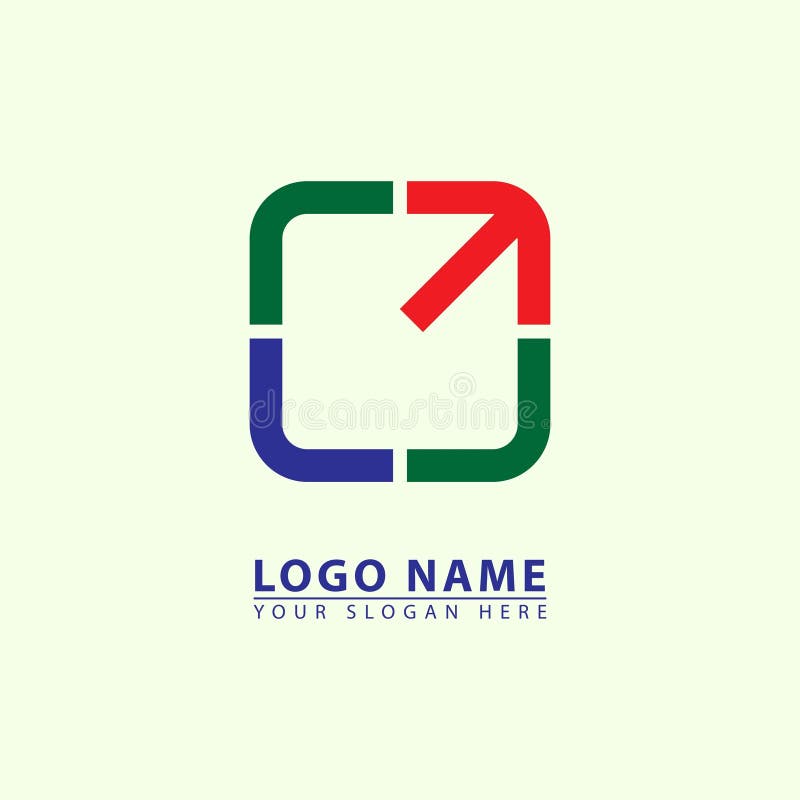 Abstract Business Up Arrow Logo Icon on Box. Vector Design Template ...