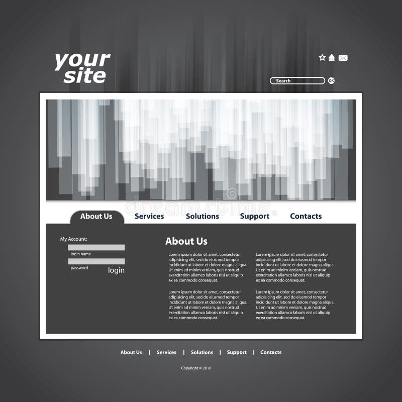 Abstract Business Web Site Design Template Vector Stock Vector ...