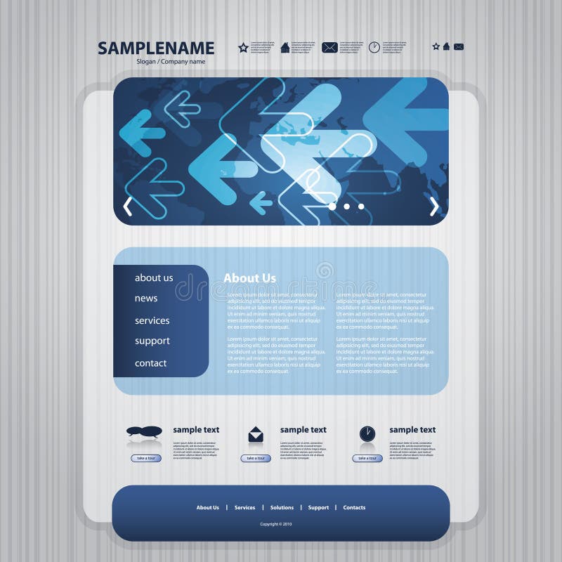 Abstract Business Web Site Design Template Vector Stock Vector ...