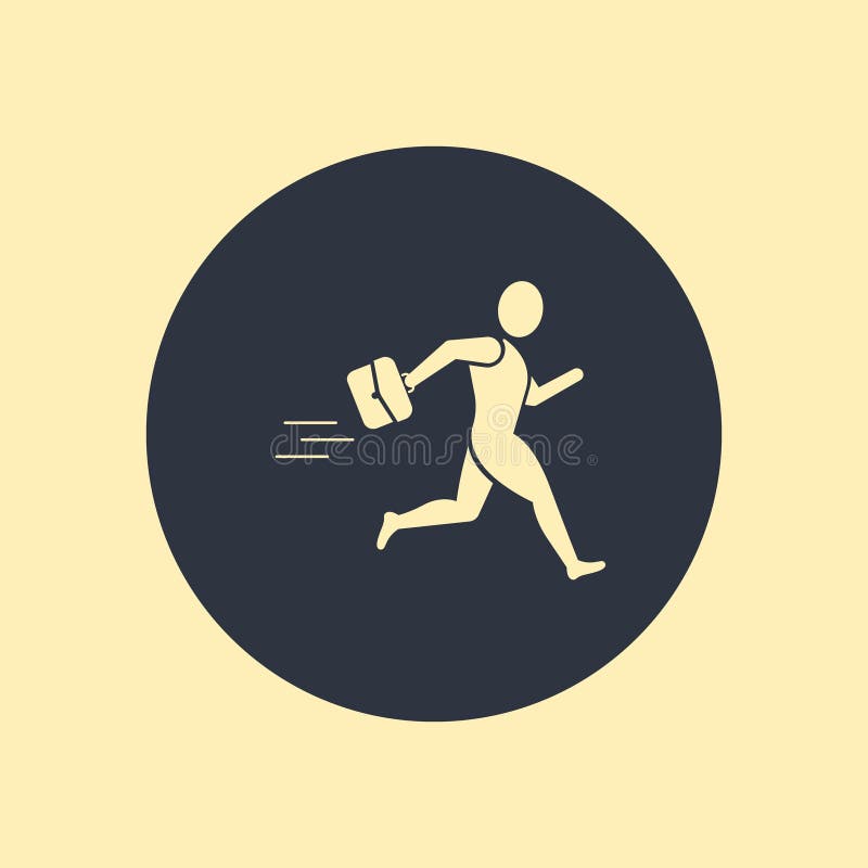 Running Man on White Blue Background in Flat Modern Style Vector Symbol ...