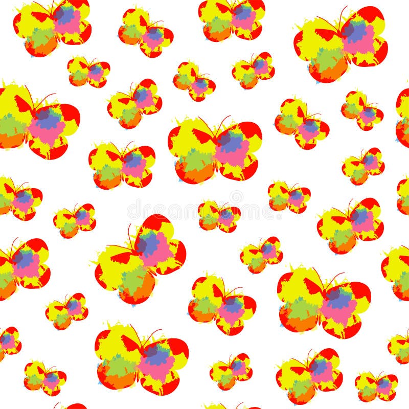 Abstract Butterflies Seamless Pattern. Stock Vector - Illustration of ...