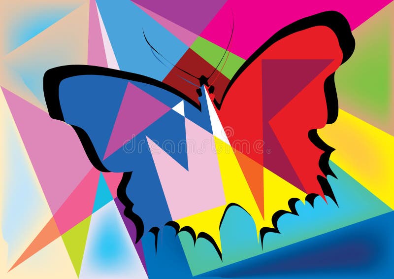 Abstract butterfly design stock vector. Illustration of colorful - 13509837