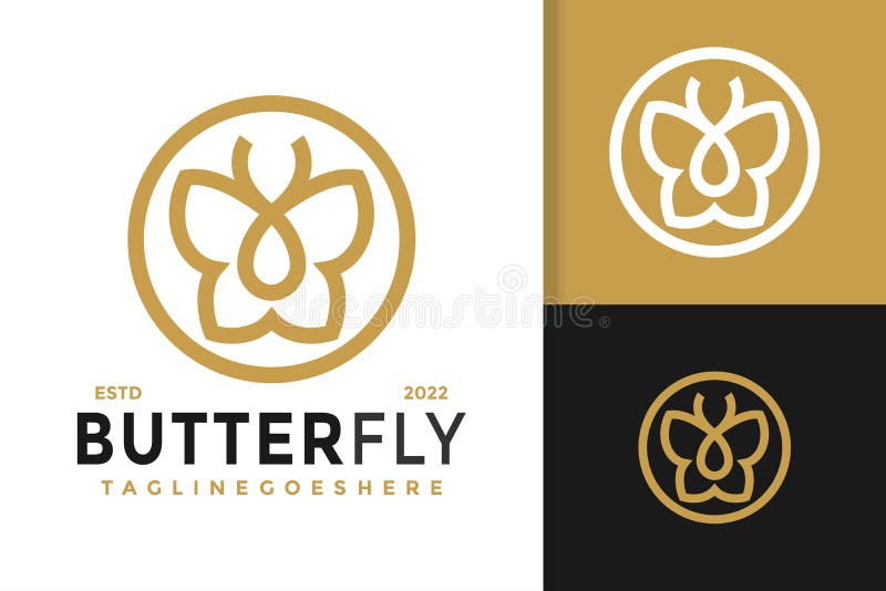Abstract Butterfly with Drop Logo Design, Brand Identity Logos Vector ...