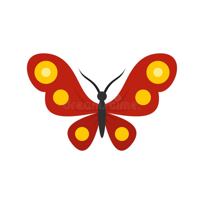 Abstract Butterfly Icon Flat Isolated Vector Stock Vector ...