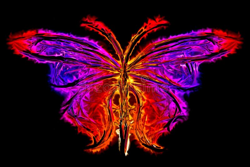 Abstract Butterfly Silhouette Stock Illustration - Illustration of ...