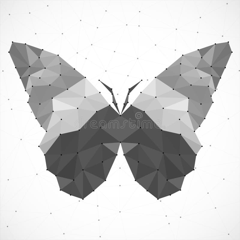 Abstract Butterfly of Triangles Stock Illustration - Illustration of ...
