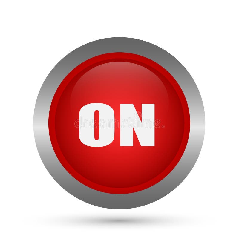 Abstract on Button Power on Button Vector in Element on White ...