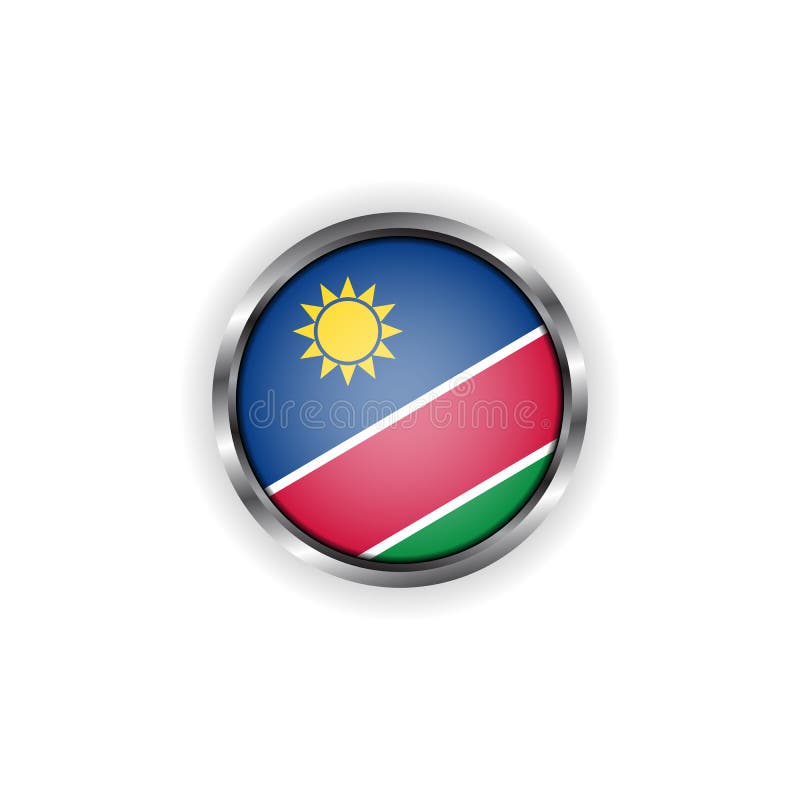 Namibia Map, Stylish Location Icon with Namibia Map and Flag Stock ...