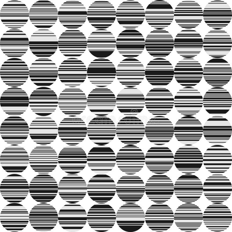 Abstract BW Background with Circles and Lines Stock Vector ...